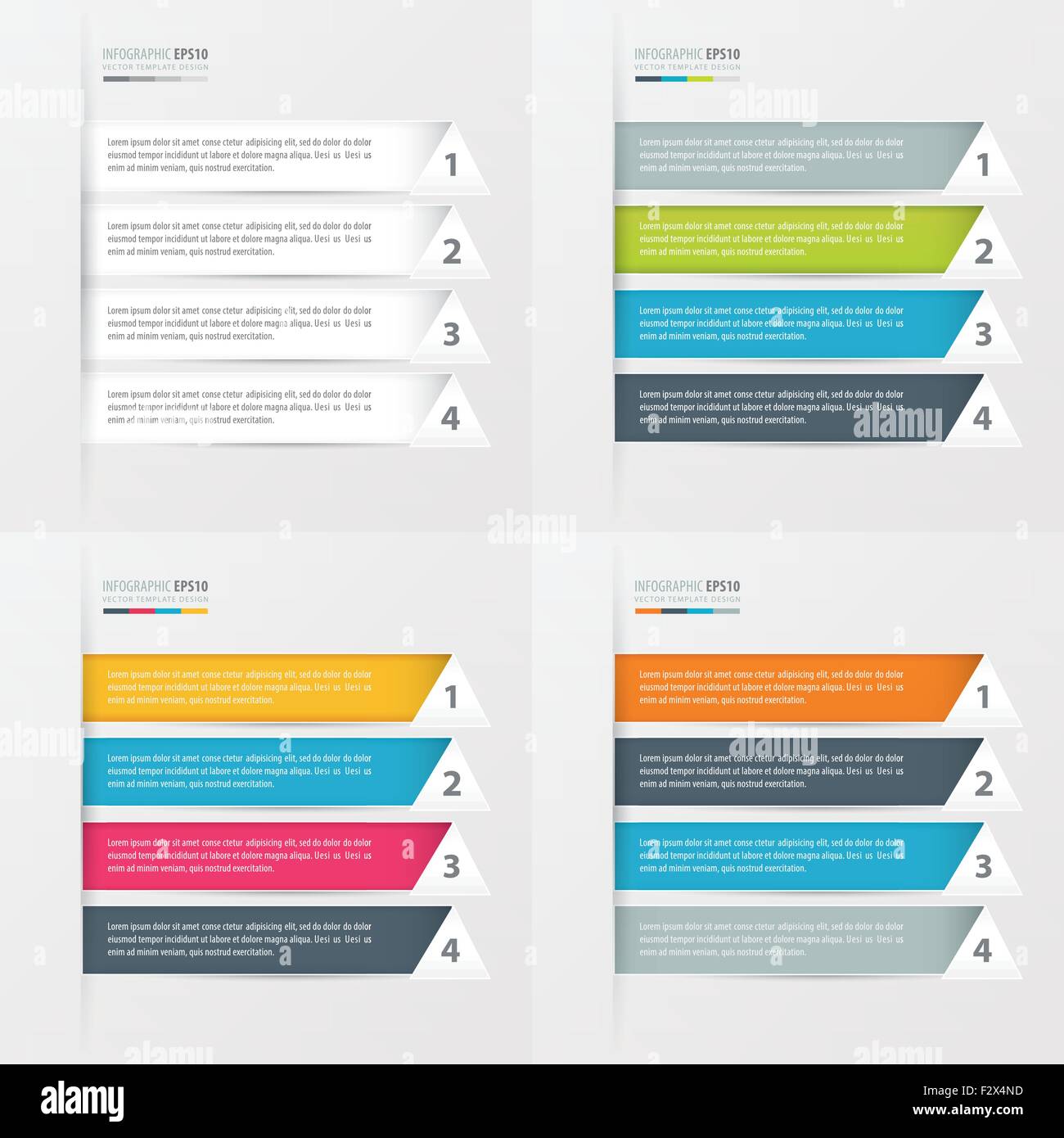 triangle Styles Modern infographics banner Set Stock Vector Image & Art ...
