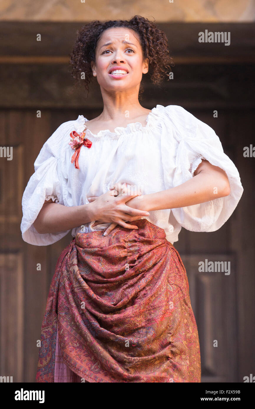 London, UK. 23/09/2015. Gugu Mbatha-Raw as Nell Gwynn. Photocall for ...
