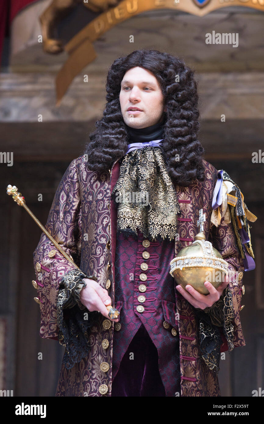 London, UK. 23/09/2015. David Sturzaker as King Charles II. Photocall ...