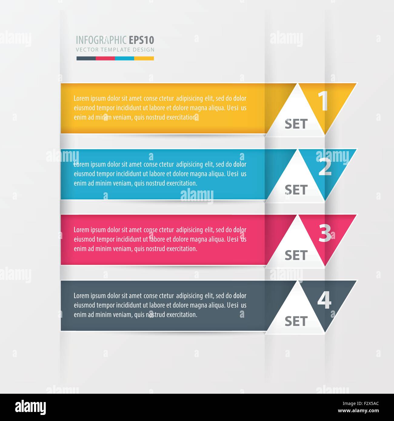 Triangle infographics banner hi-res stock photography and images - Alamy