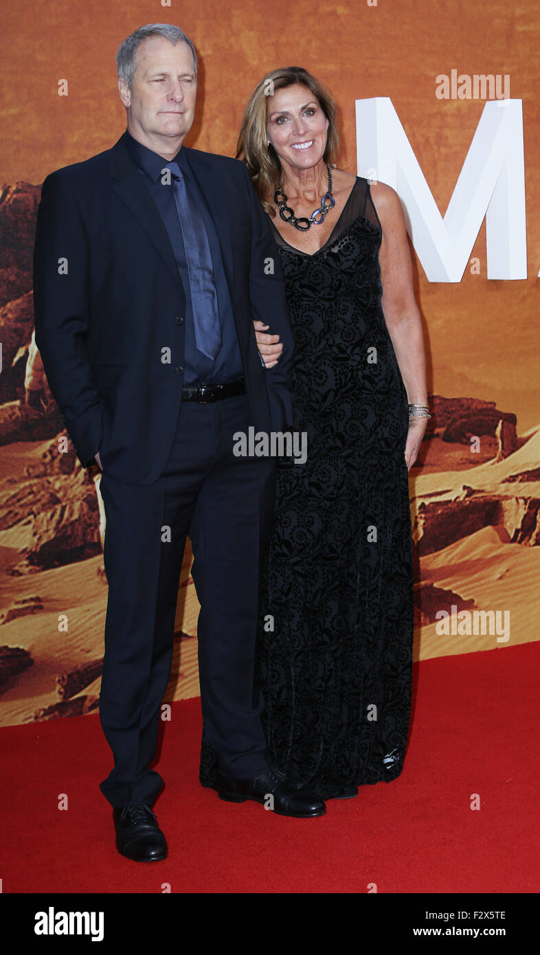 London, UK. 24th September, 2015. Jeff Daniels and wife Kathleen ...