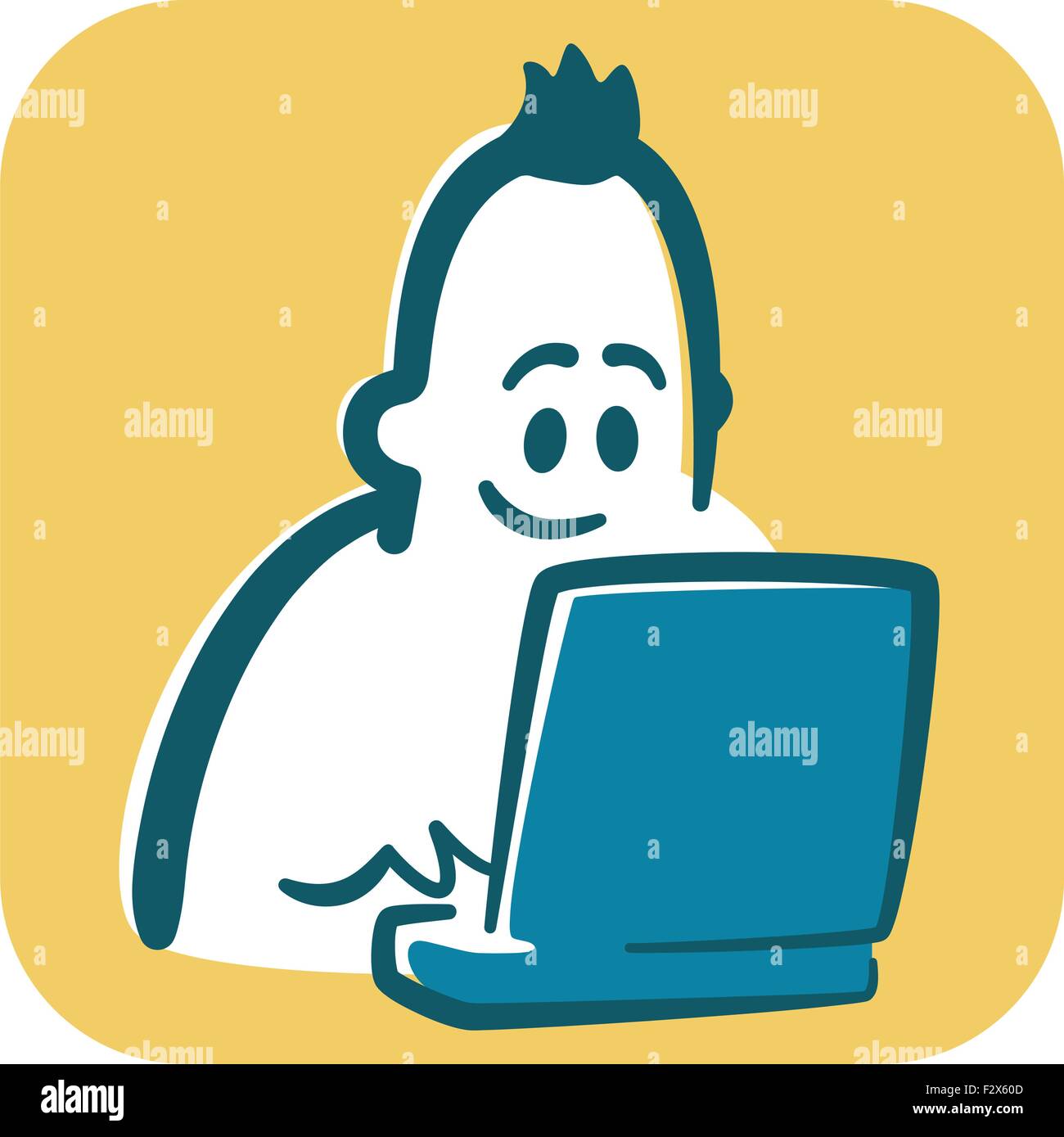 Man Typing Cartoon High Resolution Stock Photography and Images - Alamy