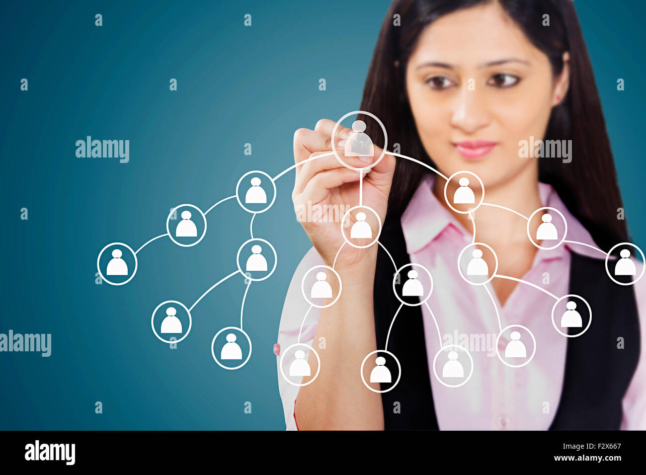 1 indian Business Woman Digitally Enhanced Networking Stock Photo - Alamy