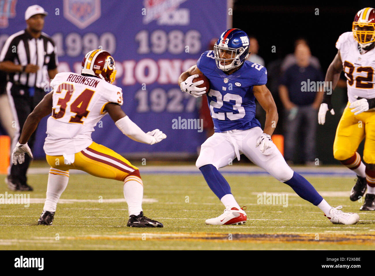 East Rutherford, New Jersey, USA. 24th September, 2015. New York Giants ...