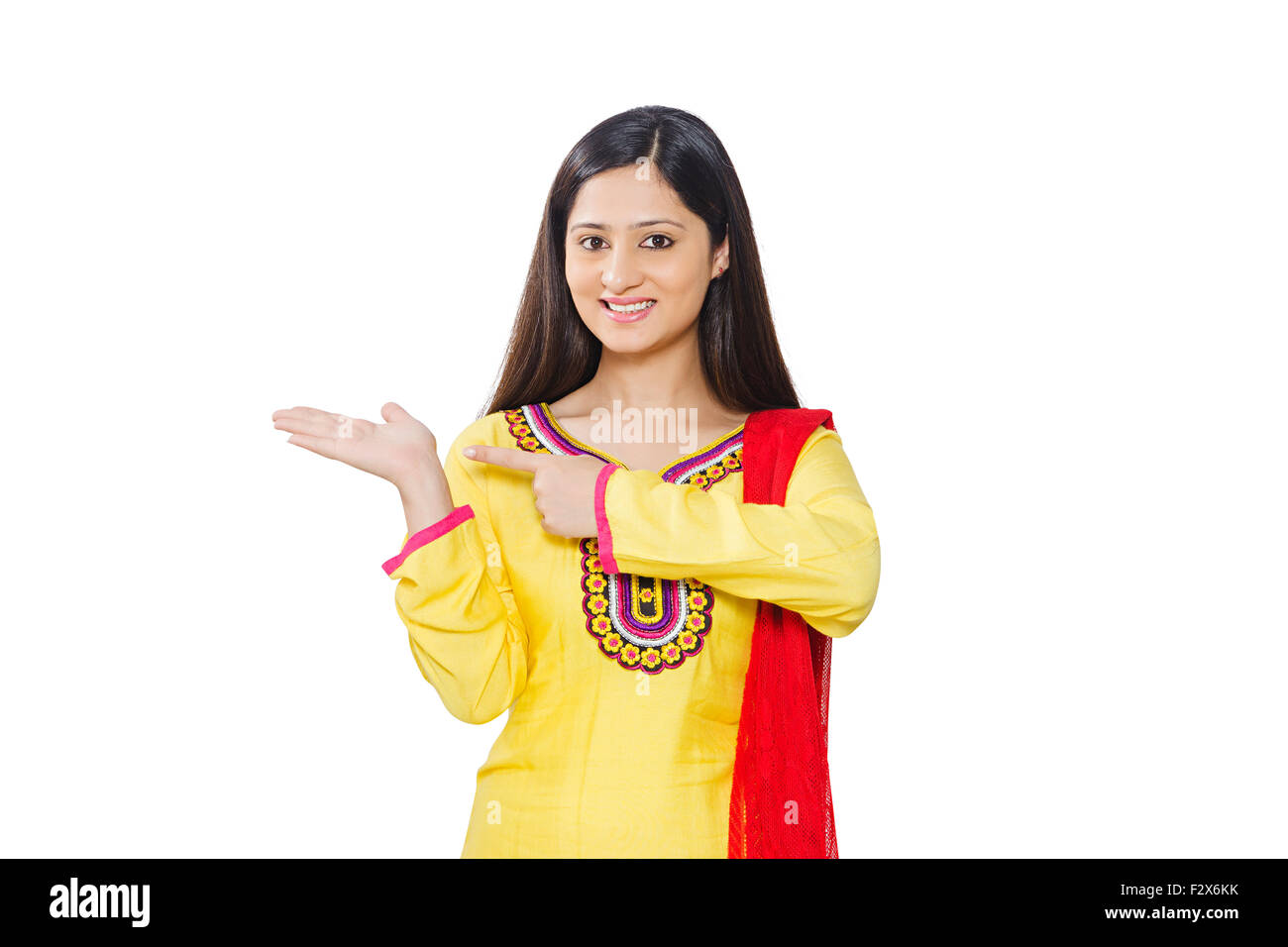 1 indian Woman Housewife hand Palm Showing Stock Photo - Alamy