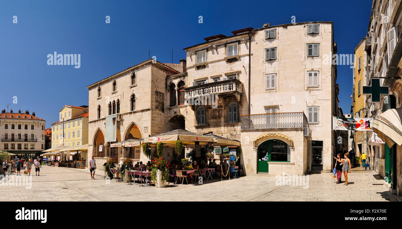 Croatia, Split, main square with ethnographical museum Stock Photo - Alamy