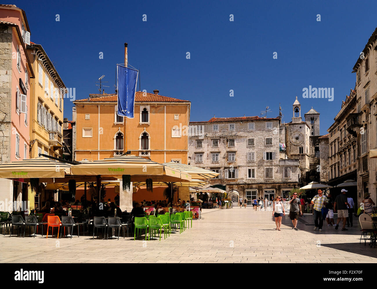 Croatia, Split, main square with ethnographical museum Stock Photo - Alamy