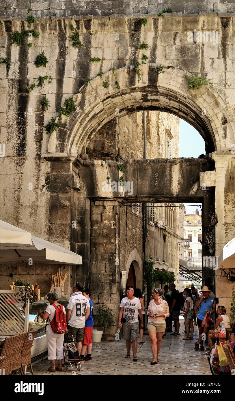 Croatia, Split, Western Gate, Iron Gate Stock Photo - Alamy