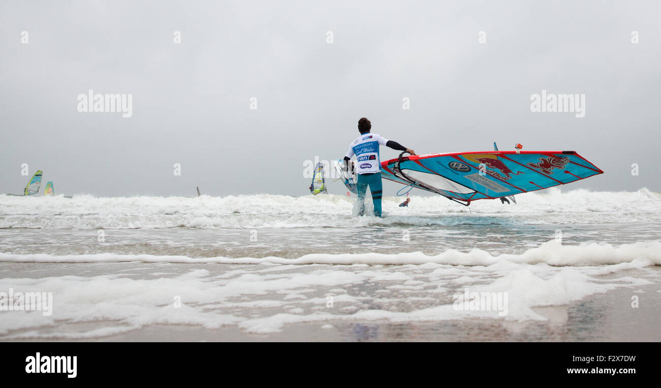 German windsurfer and two-time world champion Philip Koester wades into ...