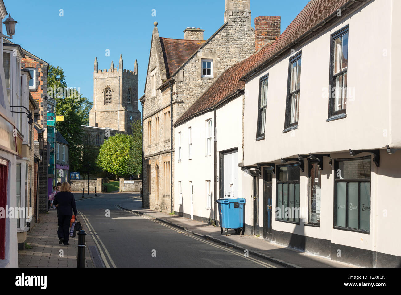 St Edburg's Church from Causeway, Bicester, Oxfordshire, England ...
