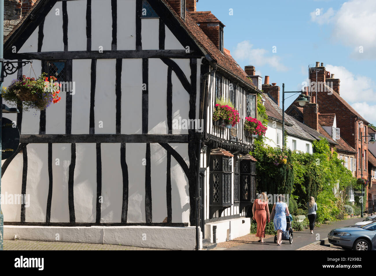 Period buildings on High Street, Buckingham, Buckinghamshire, England ...