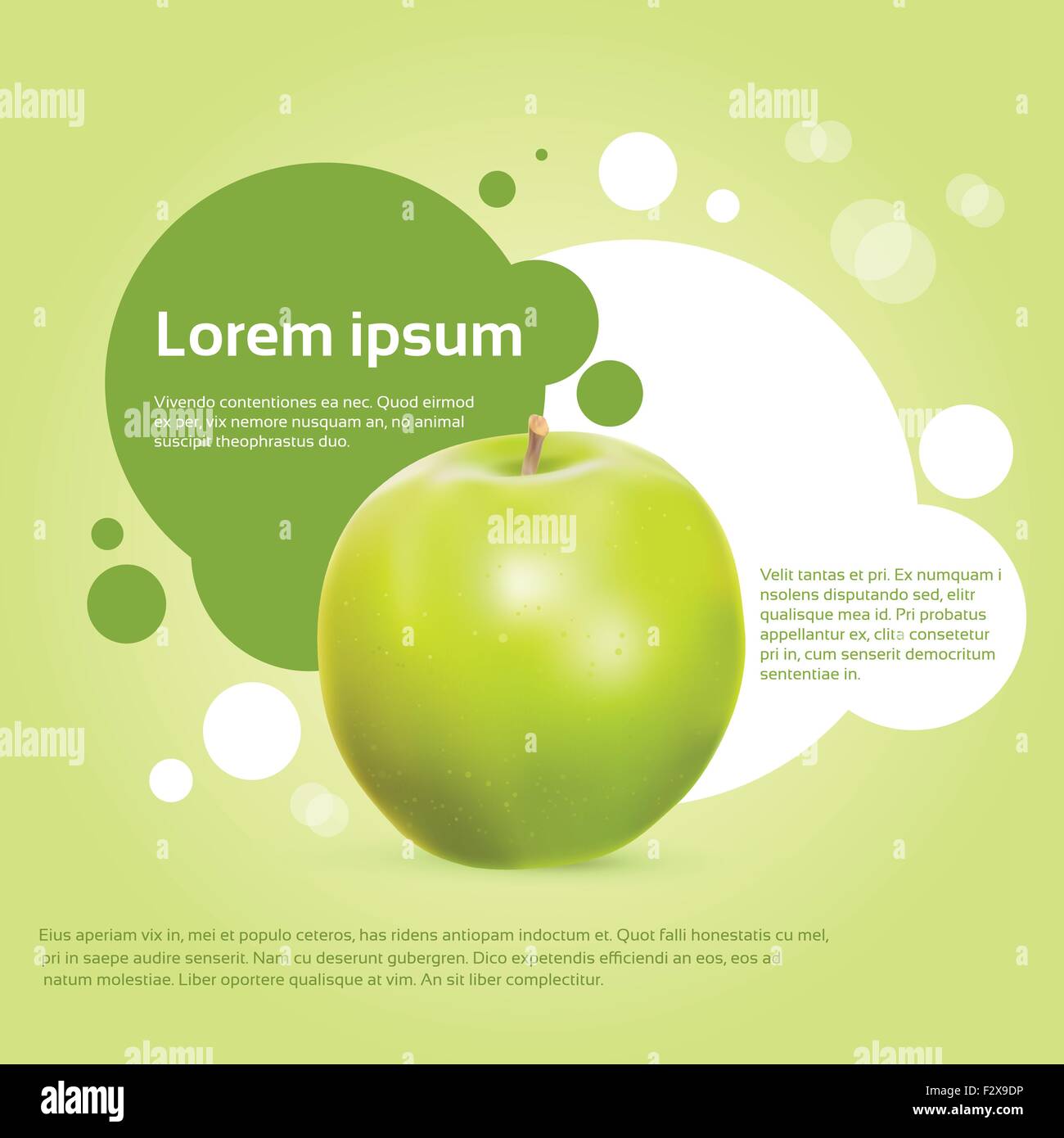 Green Apple Fruit Design Background Stock Vector Image & Art - Alamy