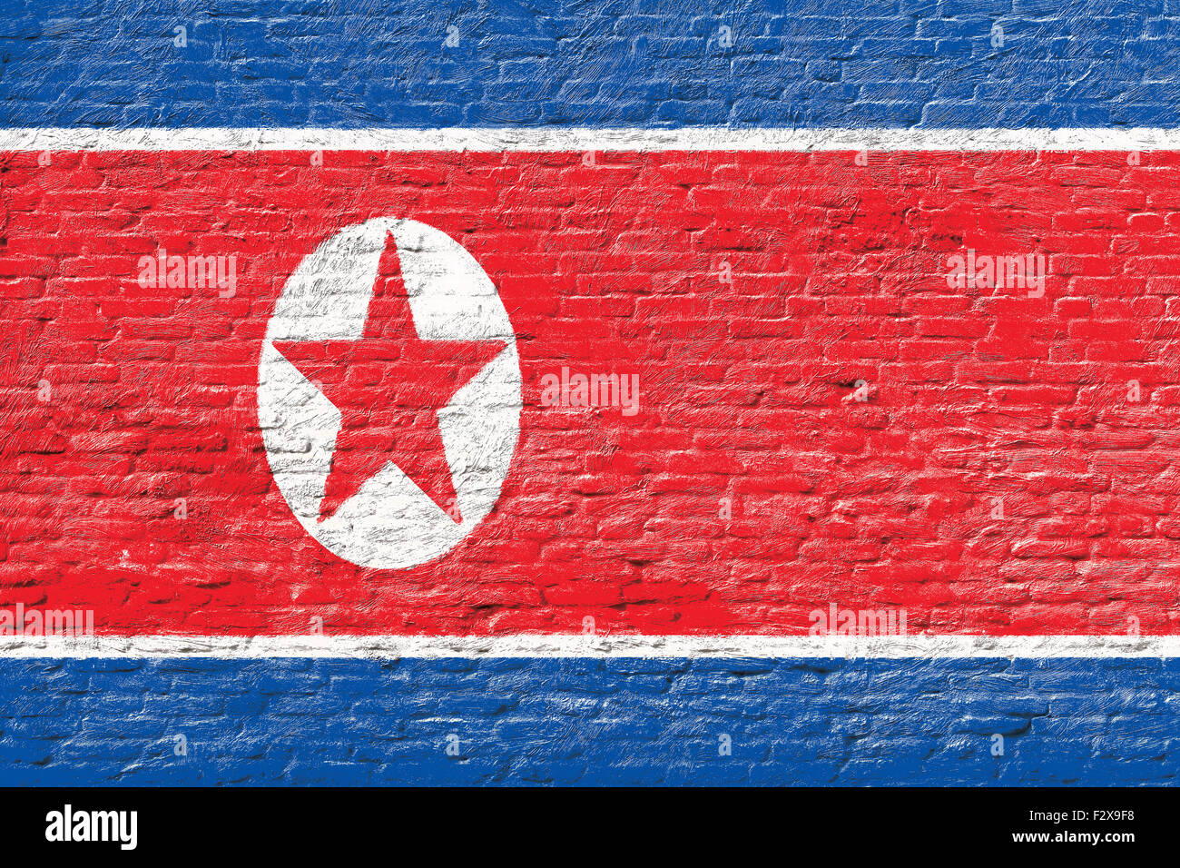 The north korea flag hi-res stock photography and images - Alamy