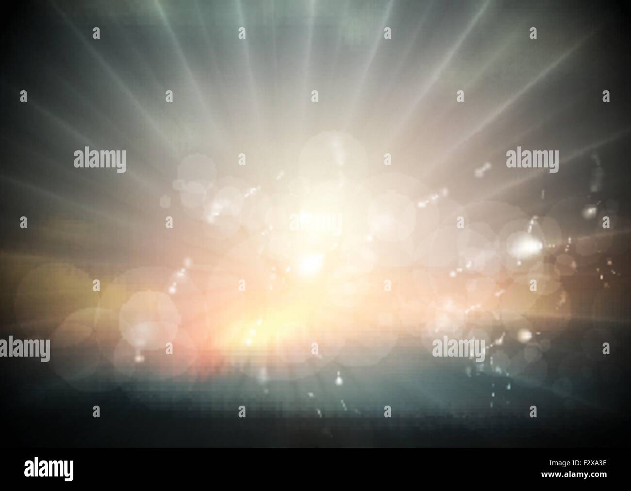Dark sunset abstract background. Nature vector design with beams Stock ...