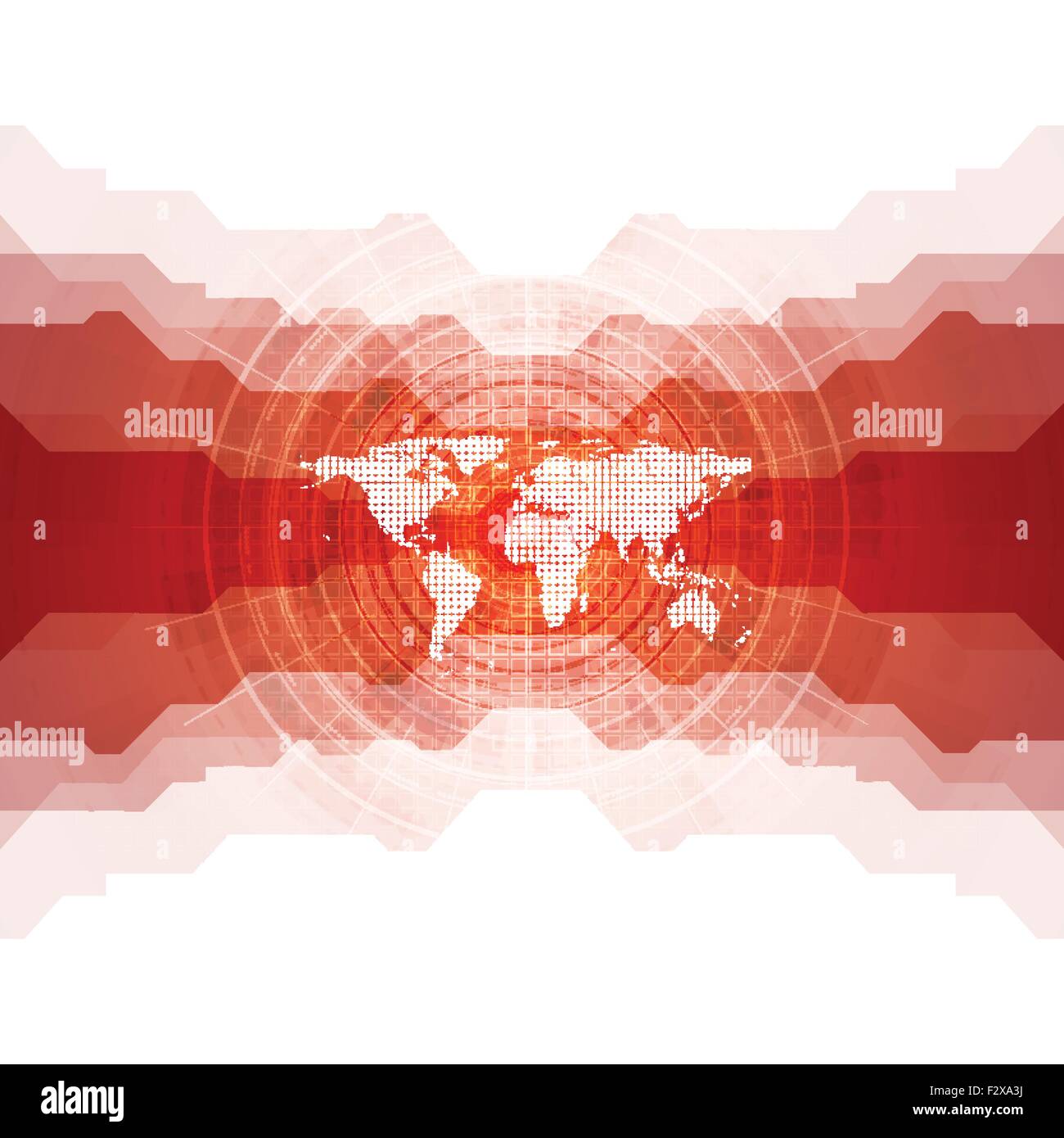Bright tech background with world map. Vector design Stock Vector Image ...