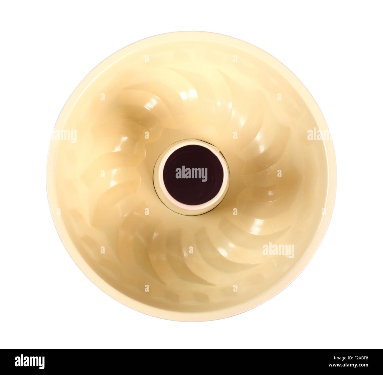 Bundt Cake Pan. Fluted Tube Pan. Isolated with clipping path Stock ...