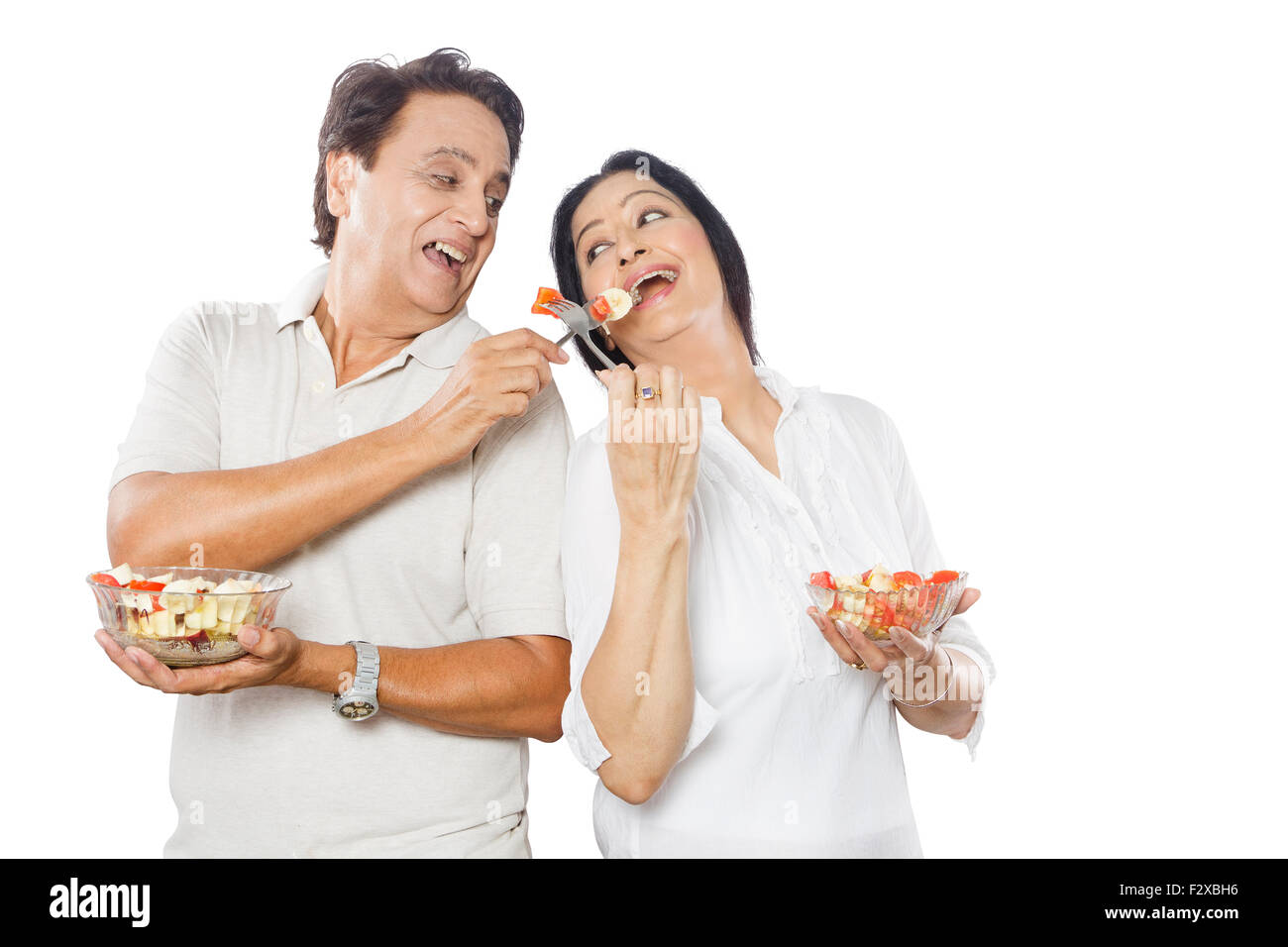 Two women eating salad hi-res stock photography and images - Alamy