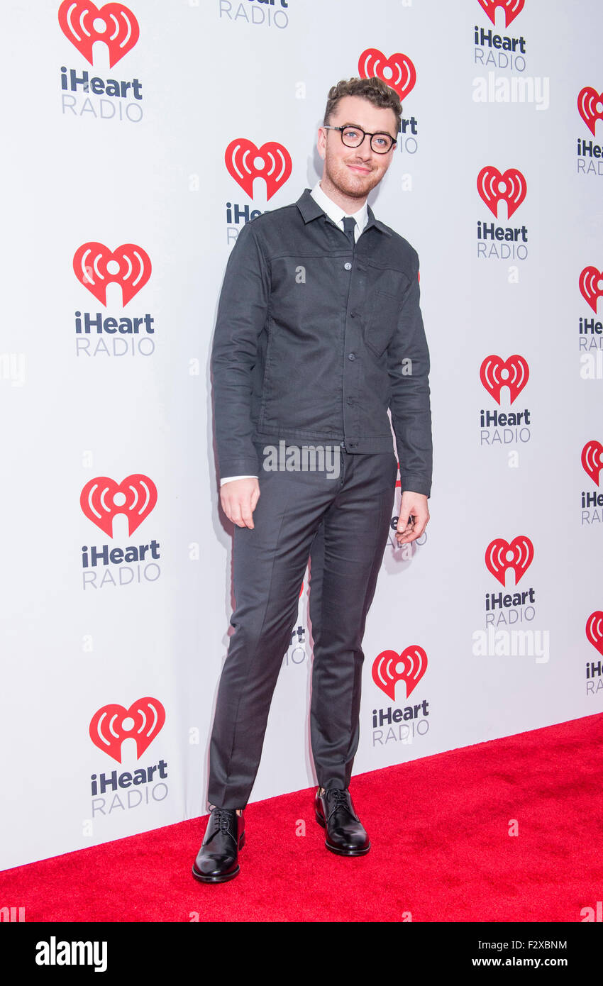 Recording artist Sam Smith attends the 2015 iHeartRadio Music Festival ...