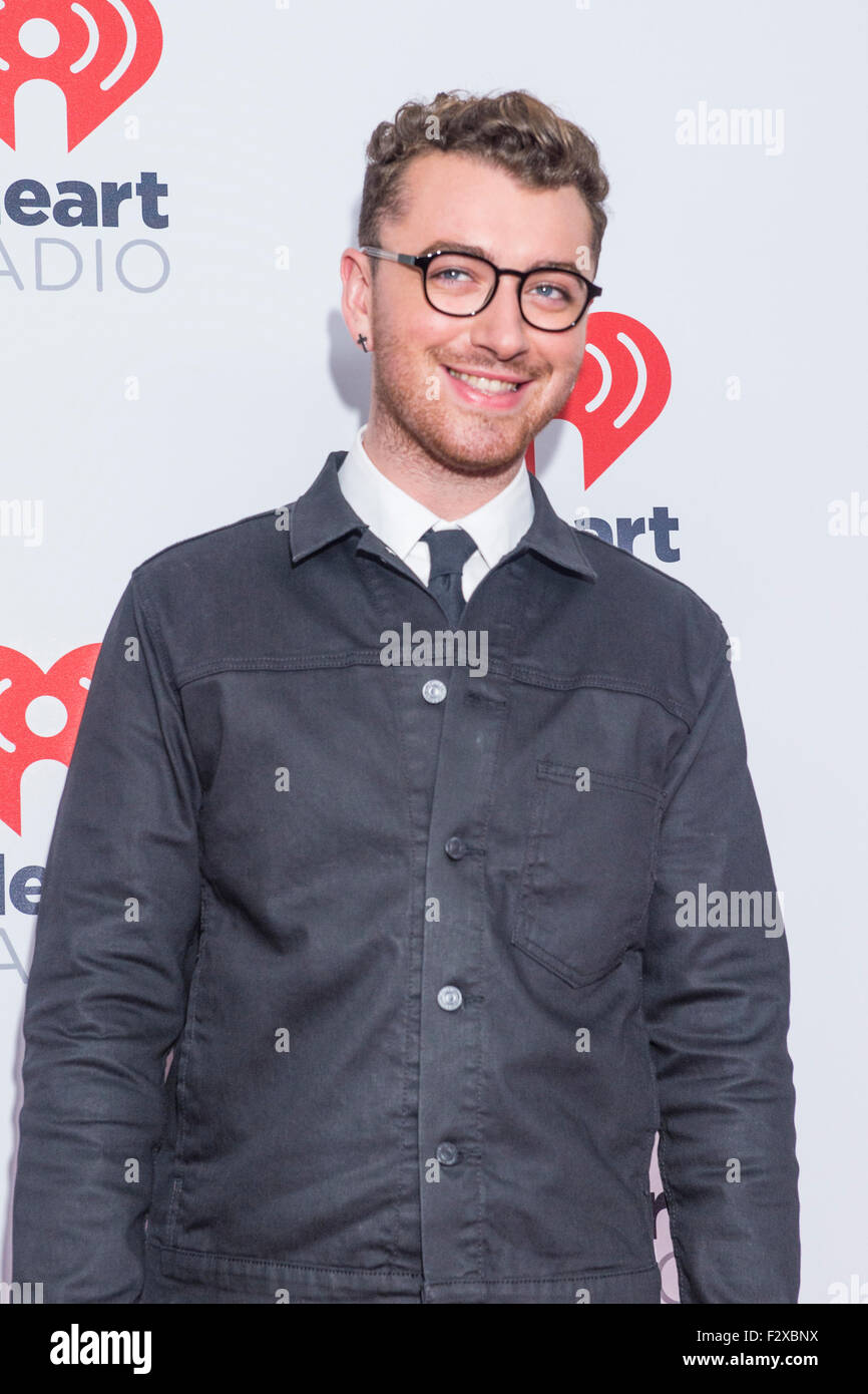 Recording artist Sam Smith attends the 2015 iHeartRadio Music Festival ...
