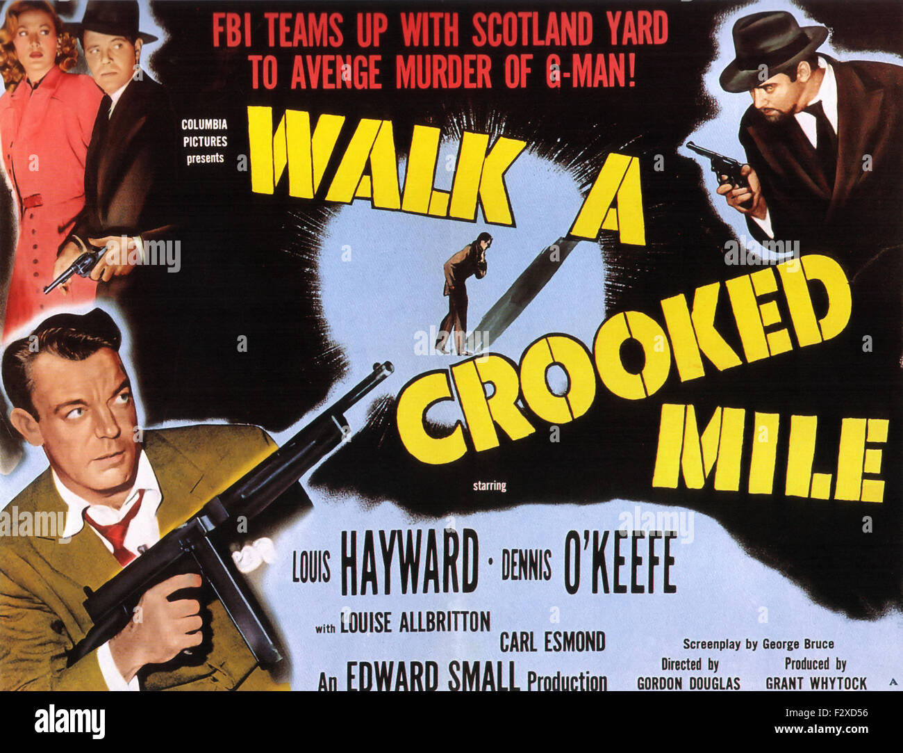 Walk a Crooked Mile - Movie Poster Stock Photo - Alamy