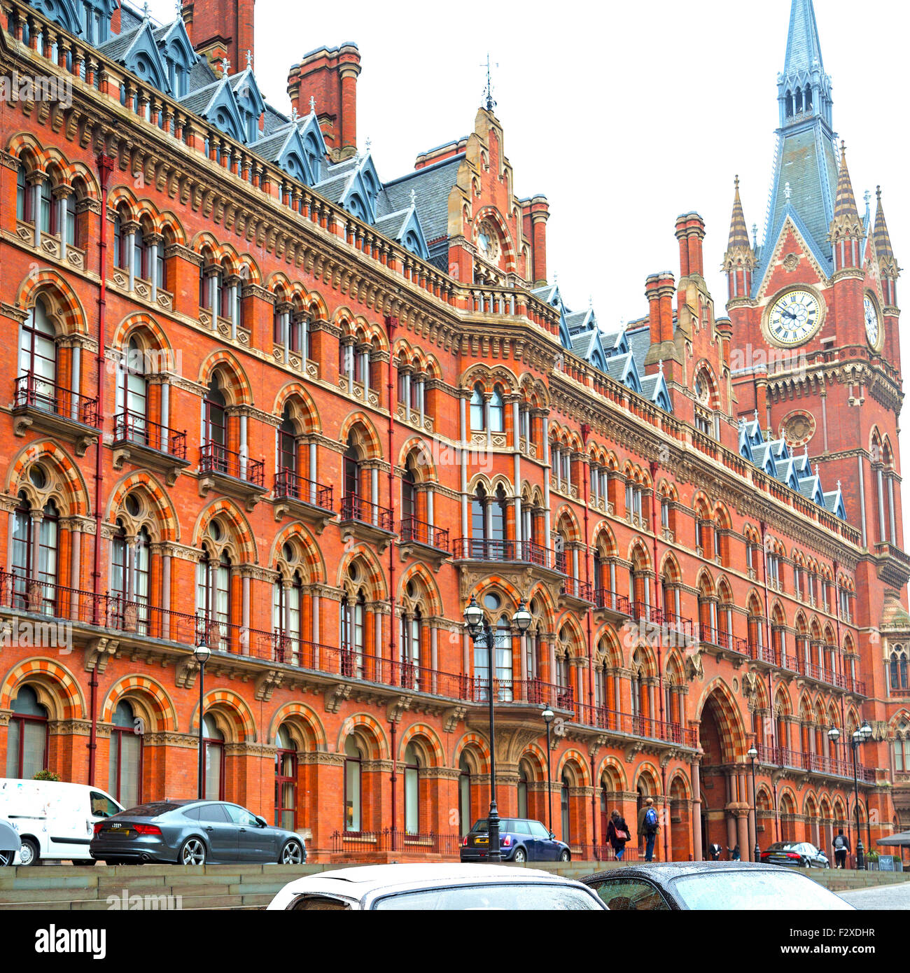 old architecture in london england windows and brick exterior wall ...