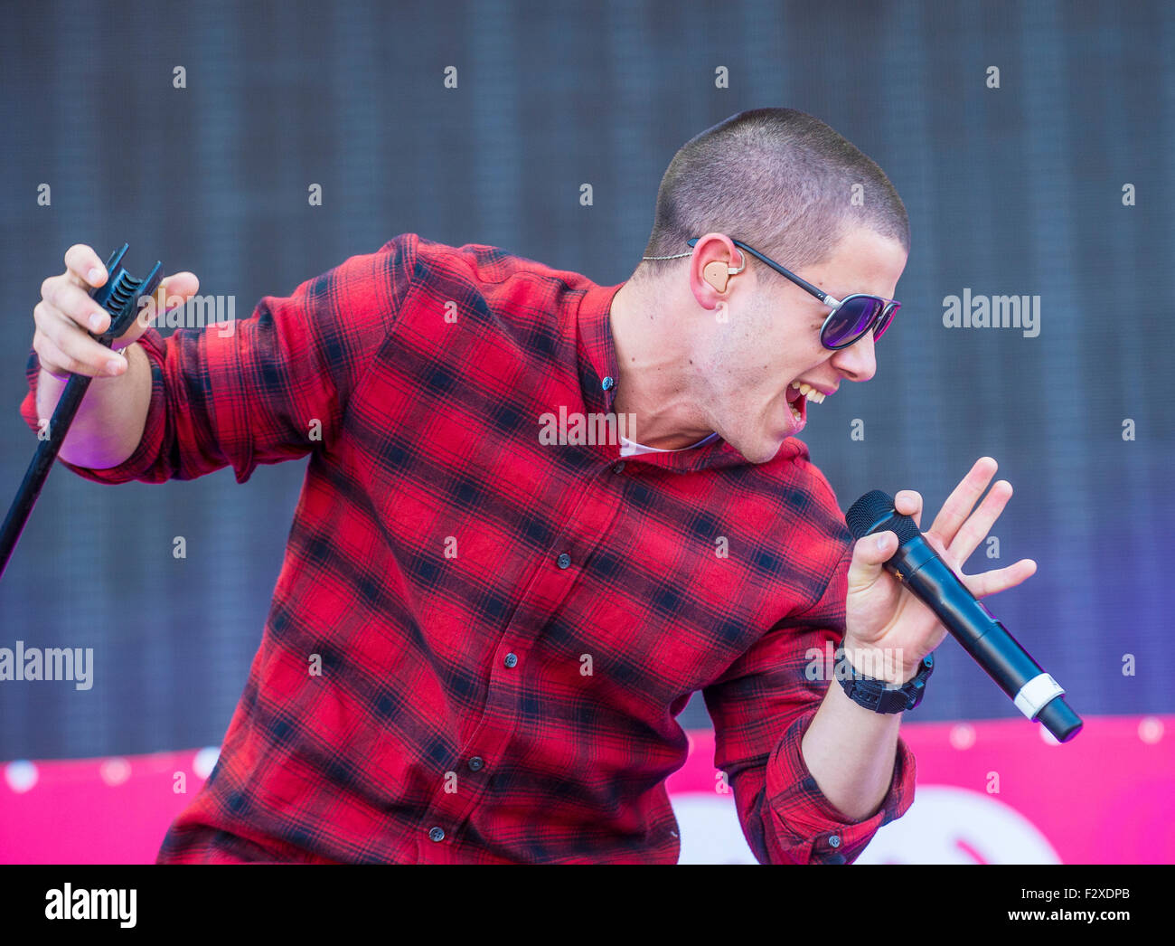 Singer Nick Jonas performs onstage at the 2015 iHeartRadio Music ...