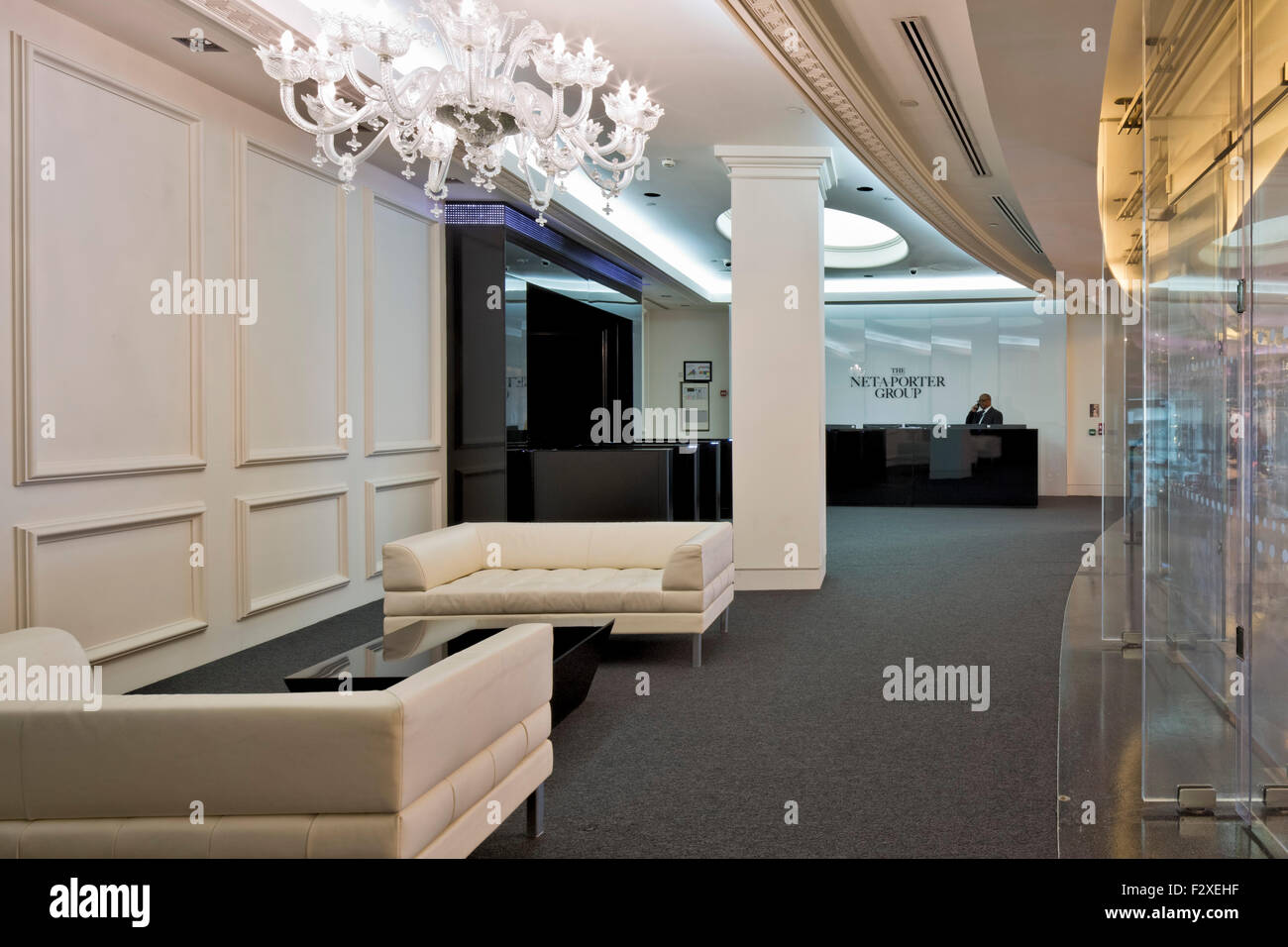 Entrance vestibule. Net-a-Porter offices at the Westfield Centre ...