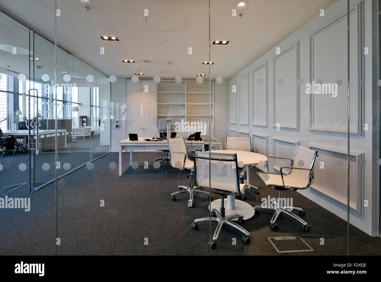 Meeting room. Net-a-Porter offices at the Westfield Centre, London ...