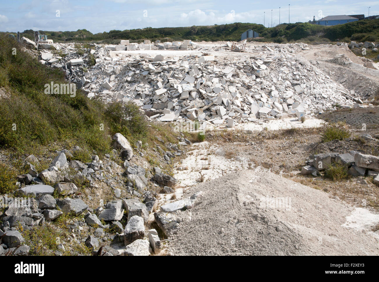 Portland stone quarry Isle of Portland, Dorset, England, UK Stock Photo ...