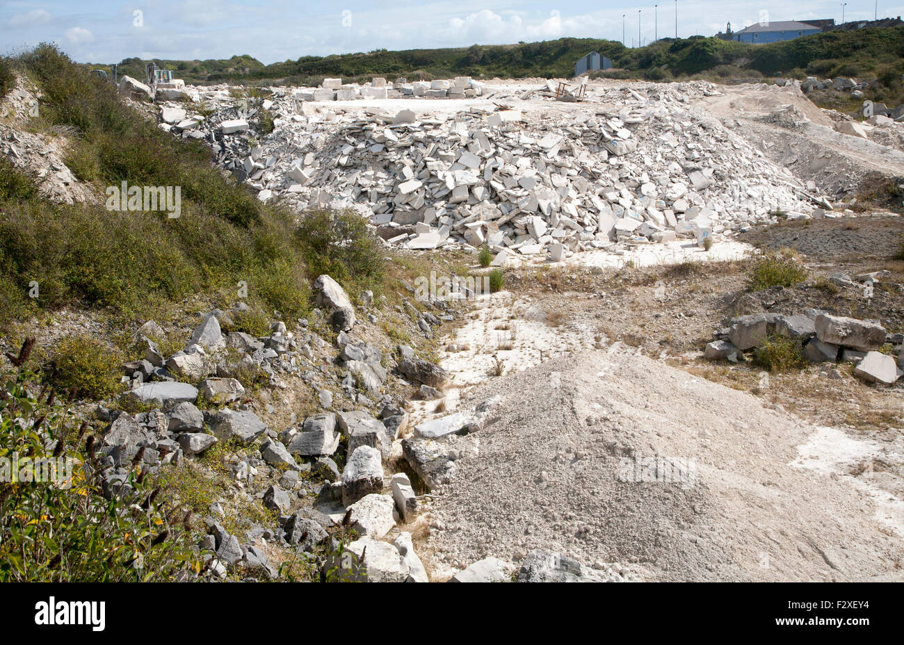 Portland stone quarry Isle of Portland, Dorset, England, UK Stock Photo ...