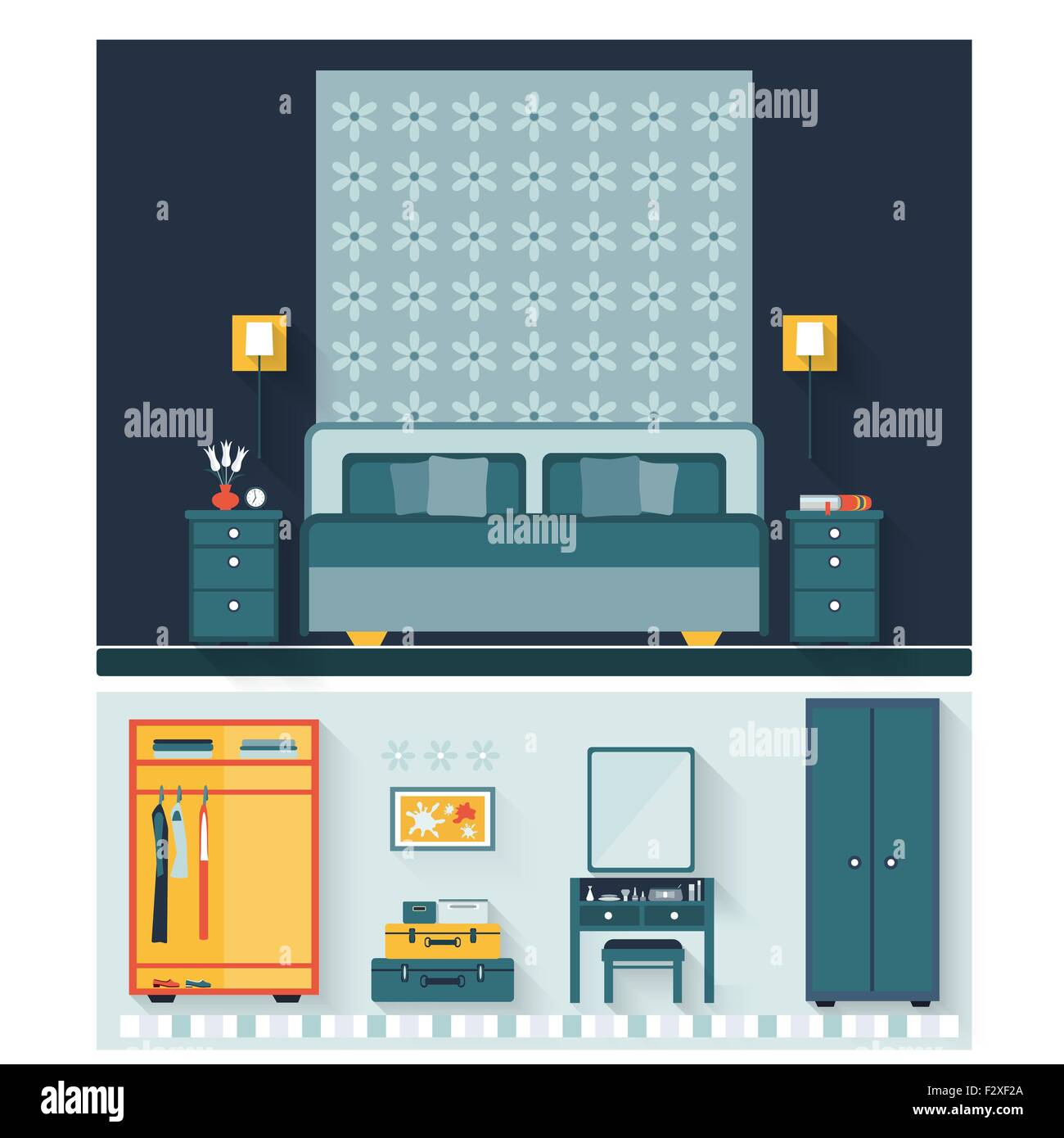 Table light bed in Stock Vector Images - Alamy