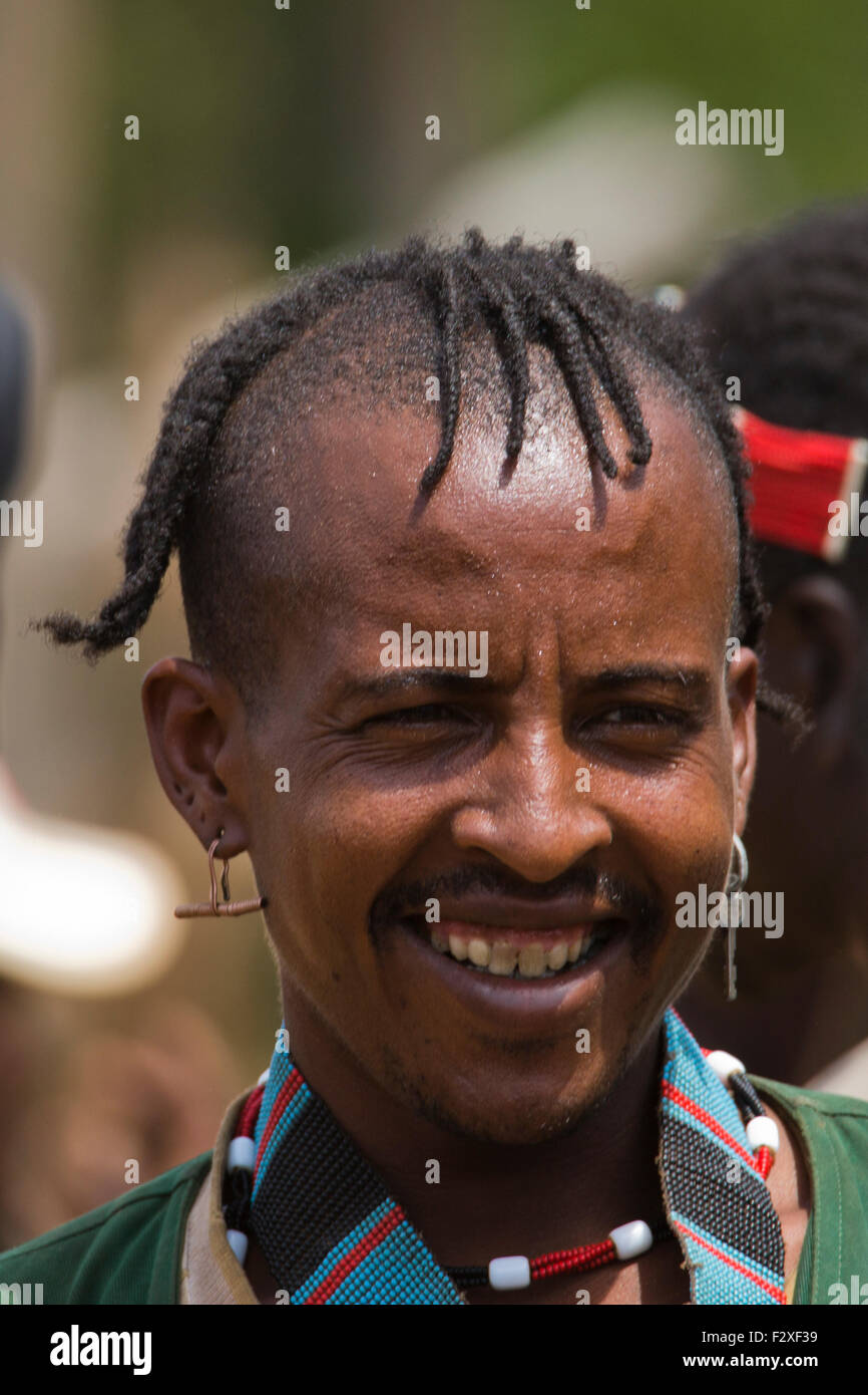 Africa, Ethiopia, Omo region, Ari Tribe man Photographed at the cattle ...