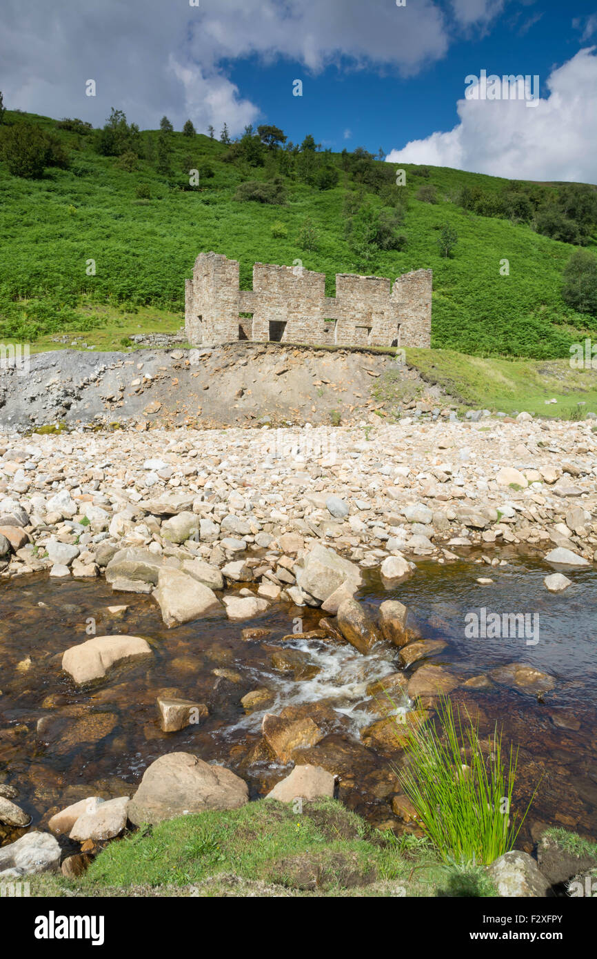 Lead mine remains in Gunnerside Gill in Swaledale in the Yorkshire ...