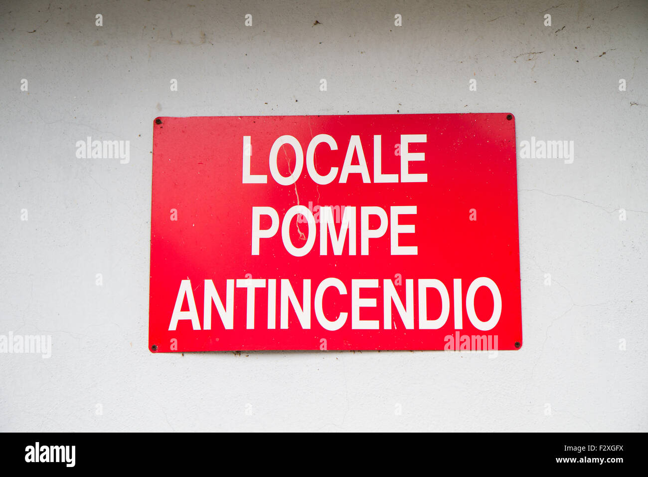 sign for the local fire water pumps Stock Photo - Alamy