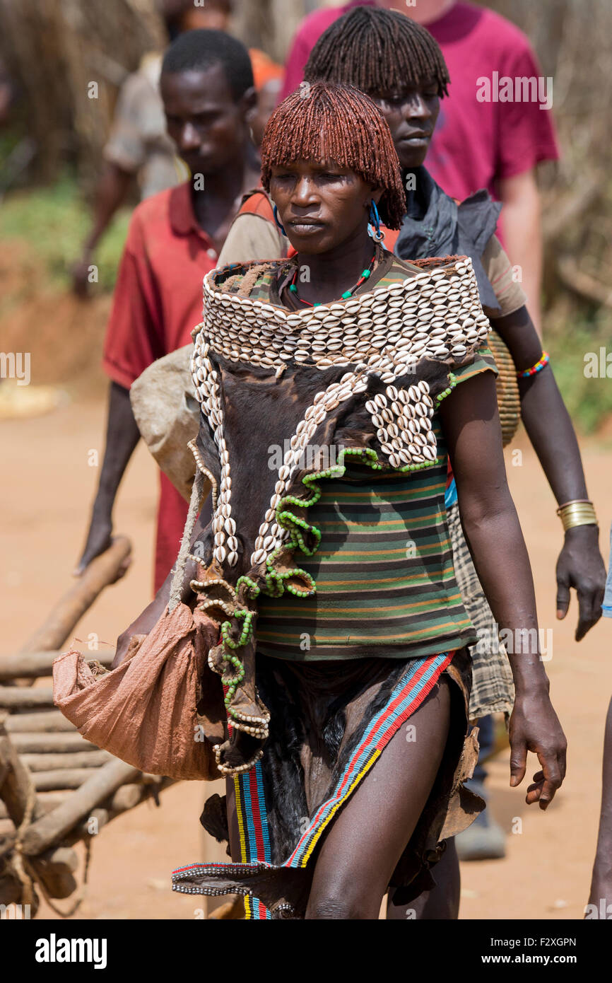 Africa, Ethiopia, Omo region, Ari Tribe woman Photographed at the ...