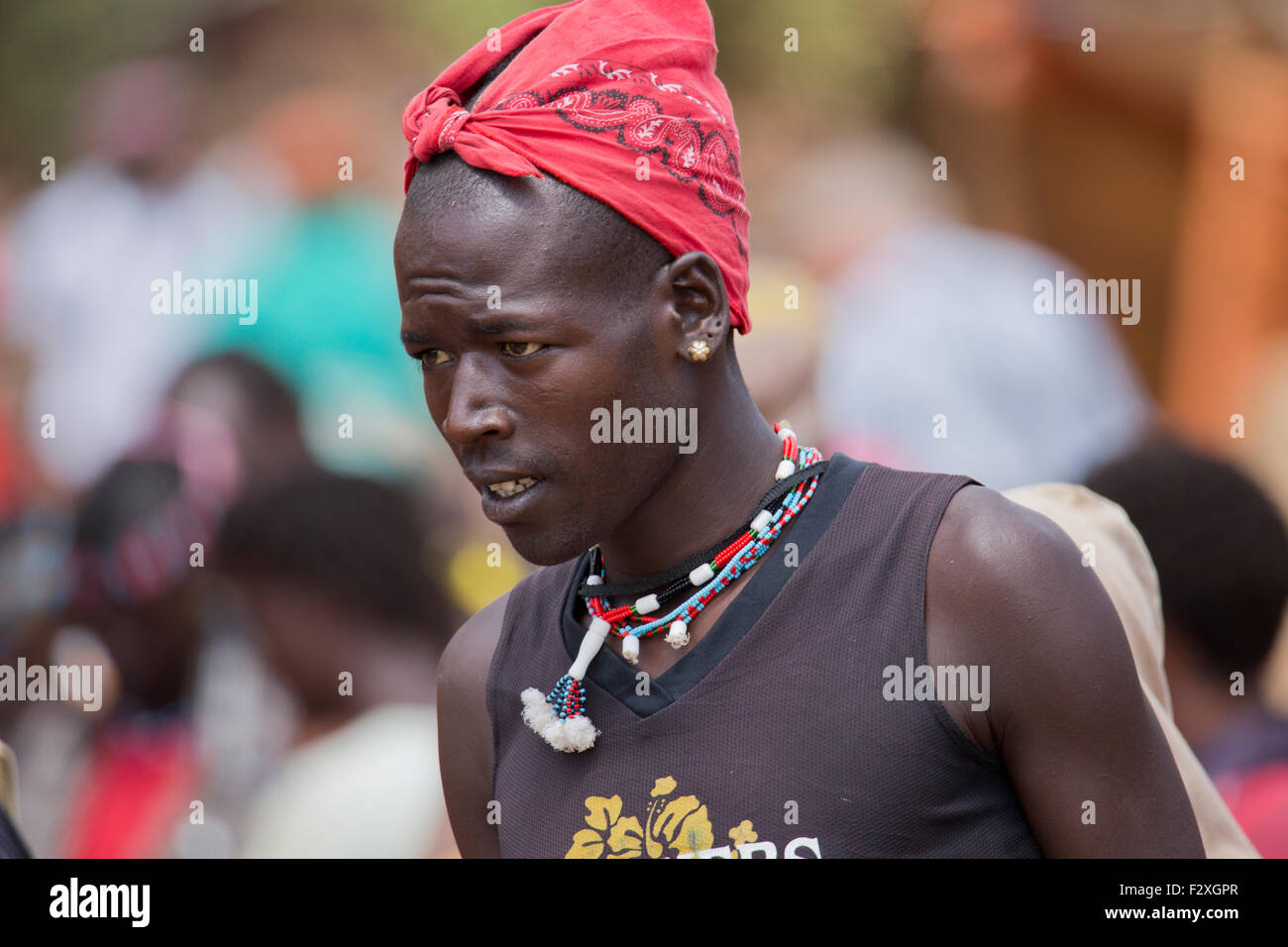 Africa, Ethiopia, Omo region, Ari Tribe man Photographed at the cattle ...