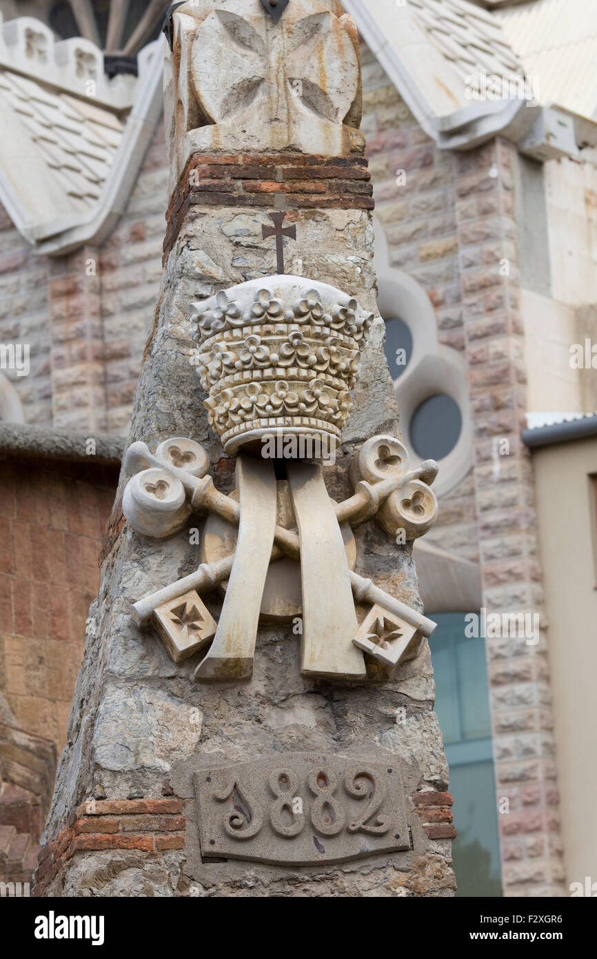 Part of the Sagrada Familia designed by Catalan architect Antoni Gaudí ...