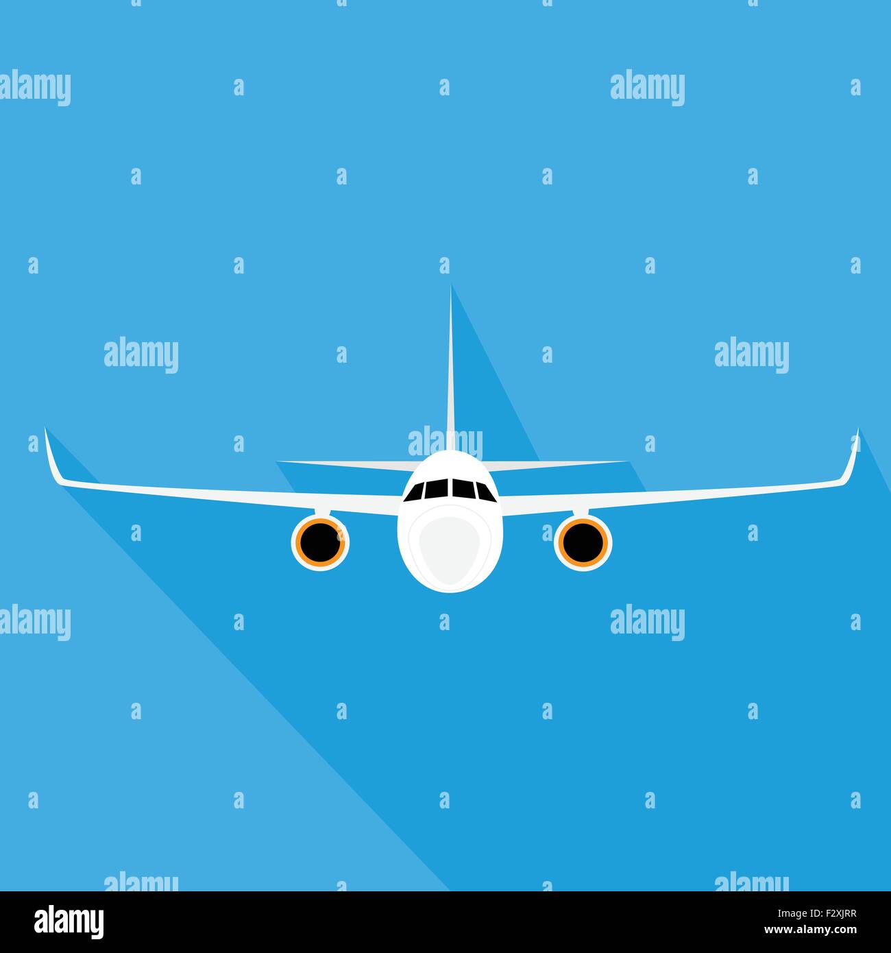 Aircraft Flat Design Style Vector Illustration Airplane Flying Stock ...