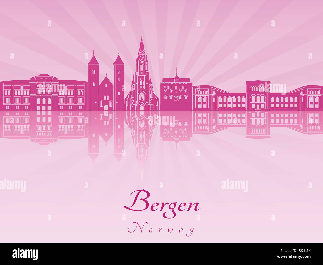 Bergen silhouette skyline norway hi-res stock photography and images ...