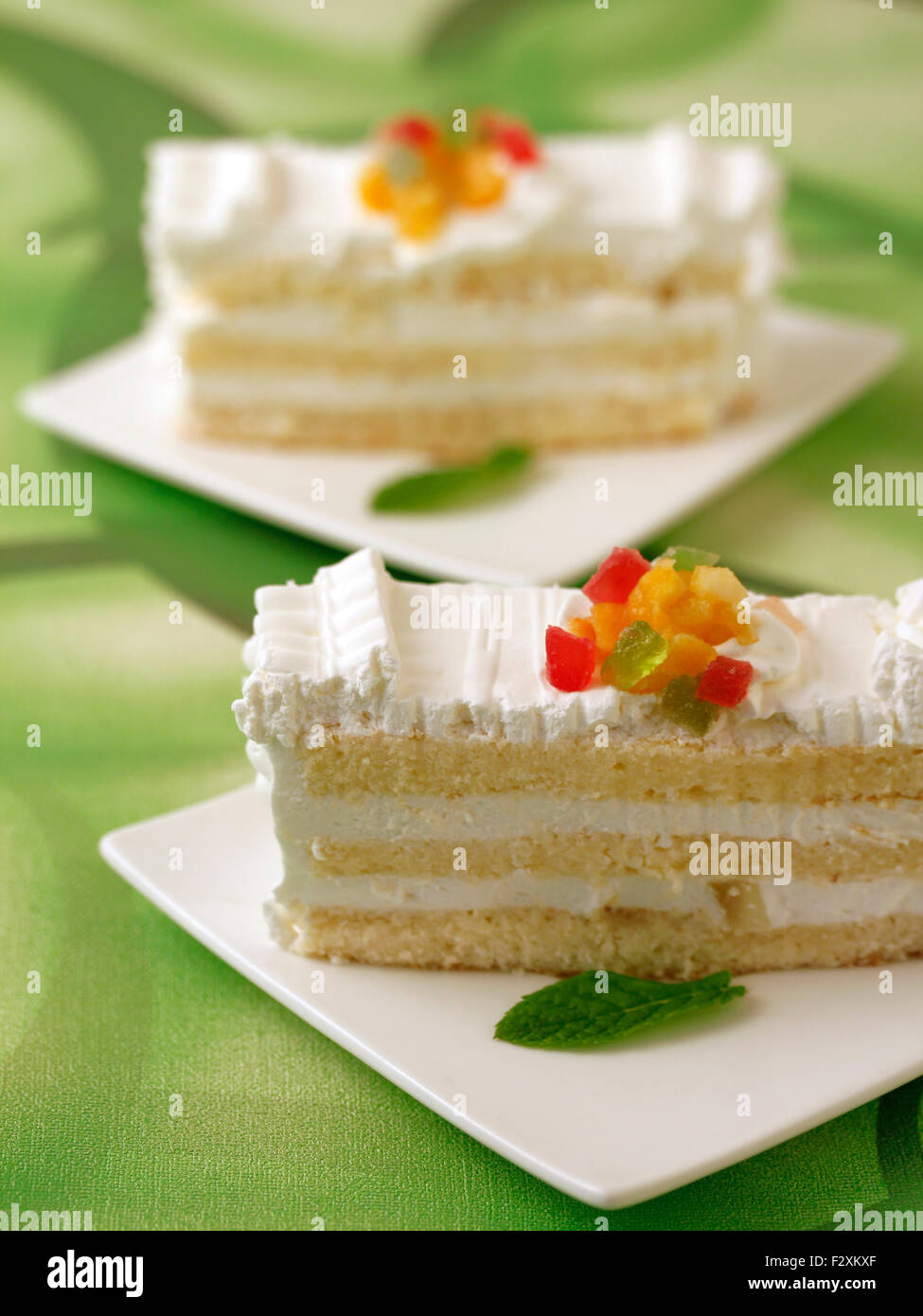 Layered sponge cake Stock Photo - Alamy