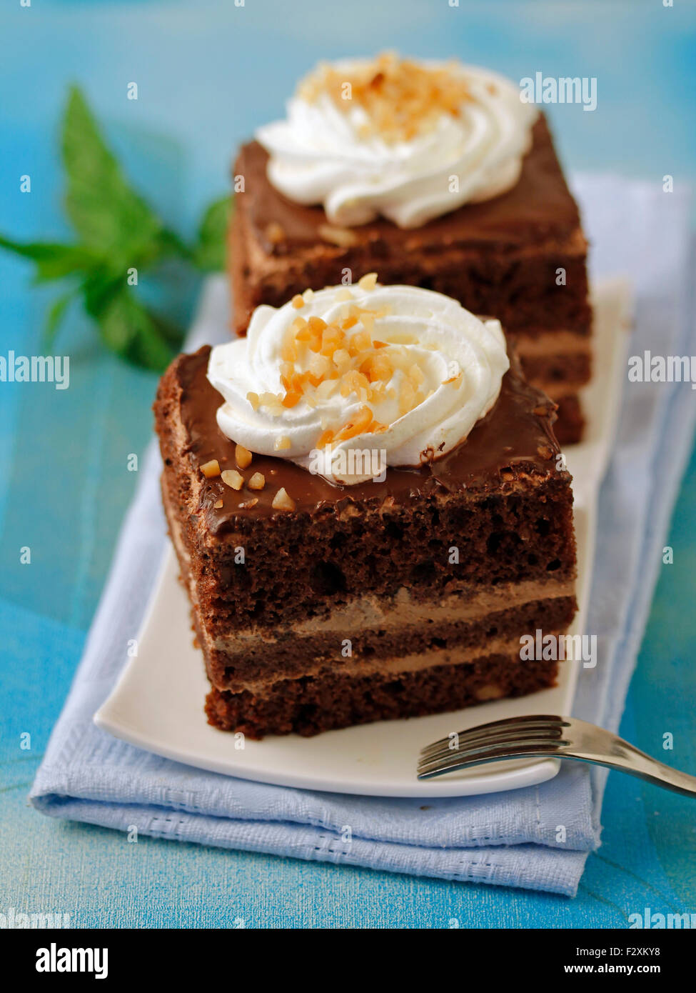 Chocolate sponge cake Stock Photo - Alamy