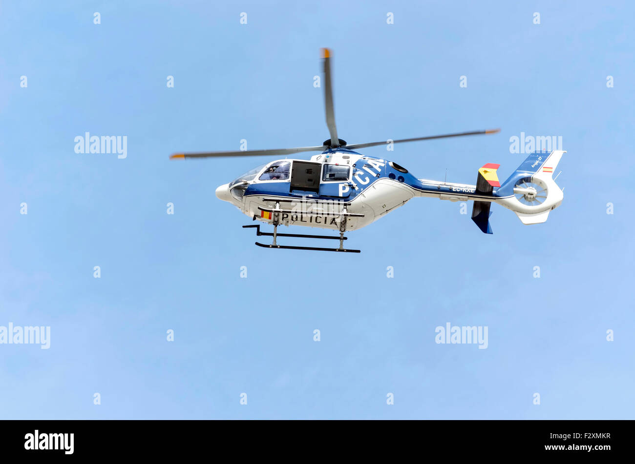 ALCALA DE HENARES, SPAIN - AUGUST 29th 2015: Helicopter, of spanish ...