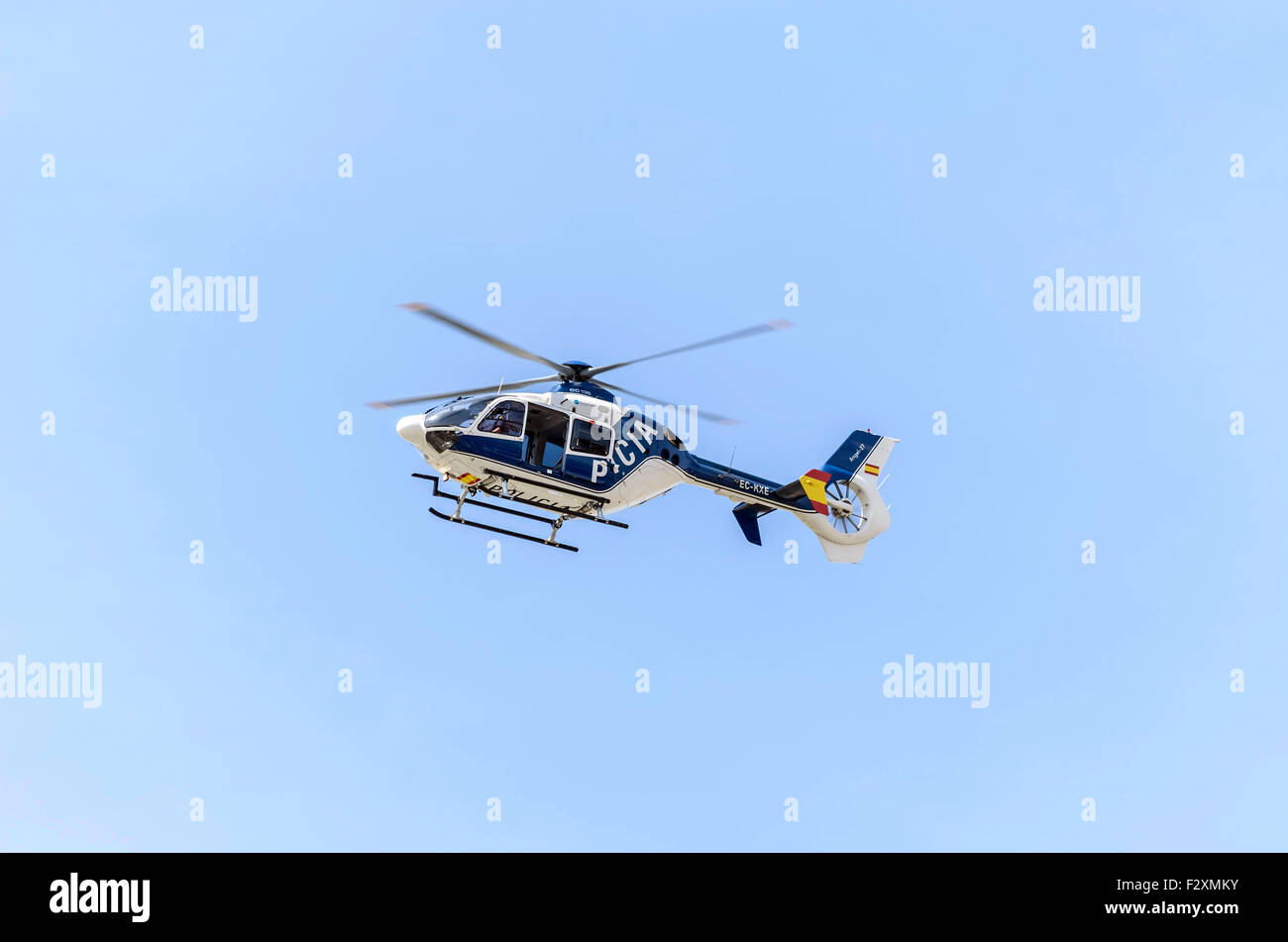 ALCALA DE HENARES, SPAIN - AUGUST 29th 2015: Helicopter, of spanish ...