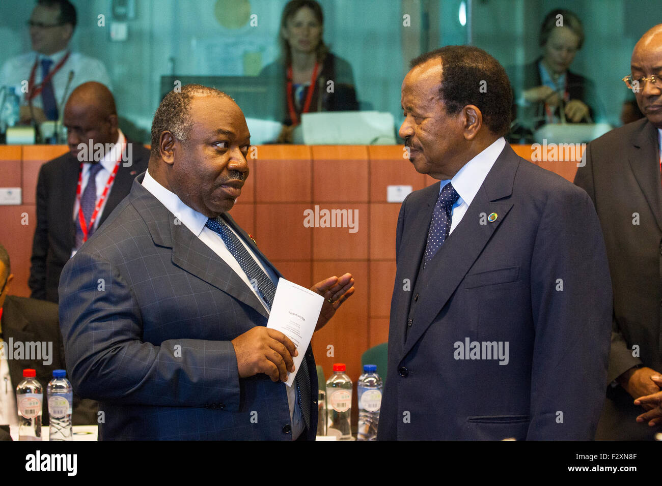 President of Gabon Ali Bongo Ondimba and President of Cameroon Paul ...