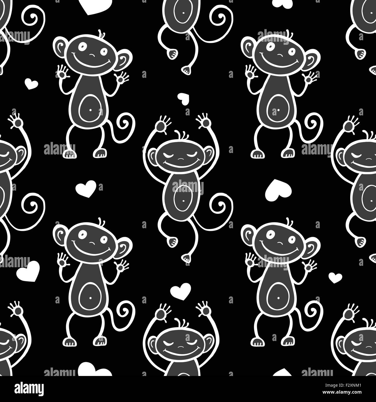 Seamless vector pattern zodiac Black and White Stock Photos & Images ...