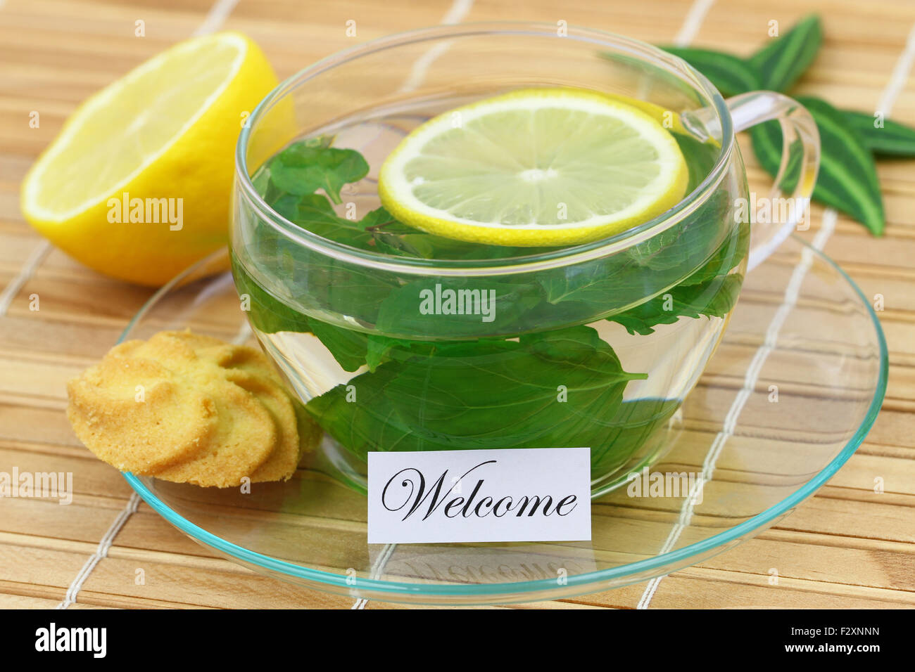 Welcome card with tea hi-res stock photography and images - Alamy