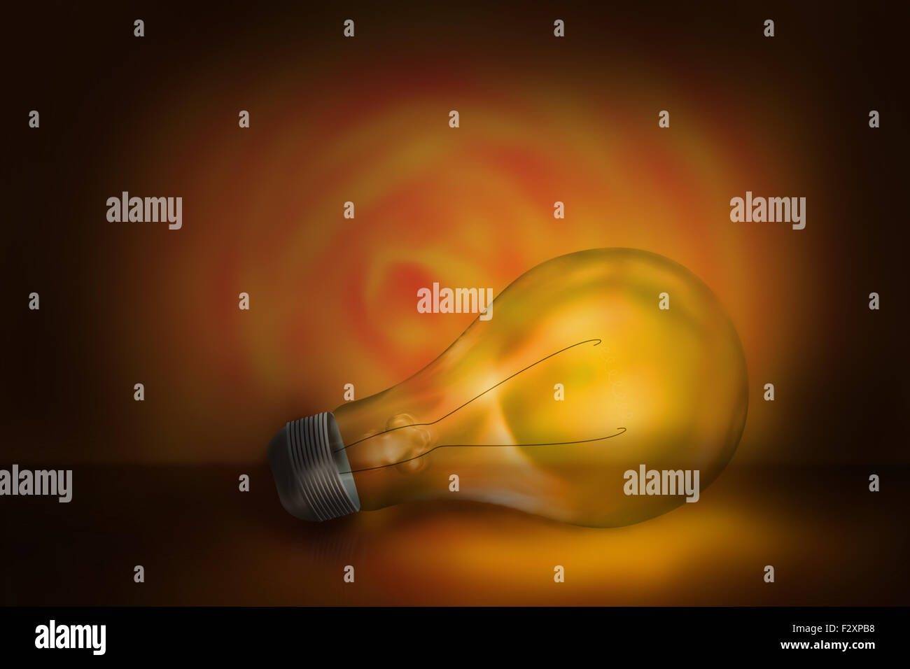 illustration of a bulb in light suffused Stock Photo - Alamy