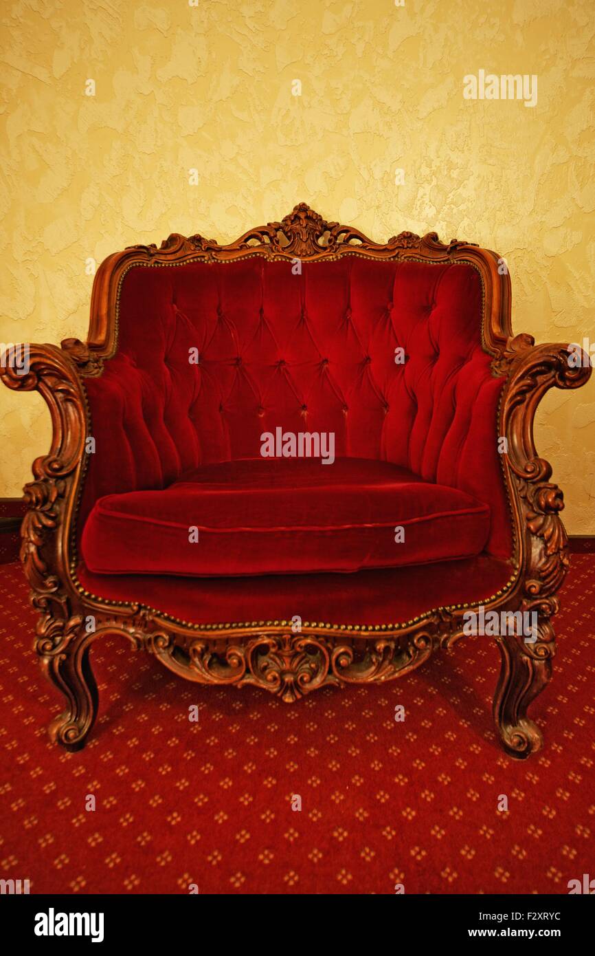 Luxury red chair Stock Photo - Alamy