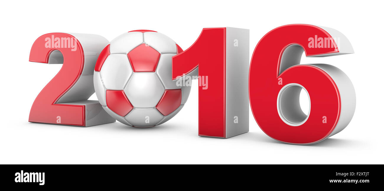 Soccer ball 2016 year on a White Background Stock Photo - Alamy