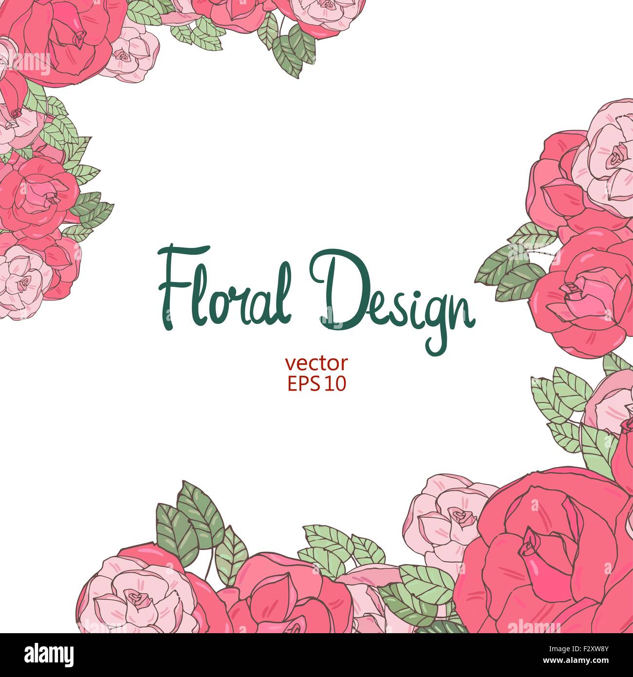 English drawing design rose Stock Vector Images - Alamy